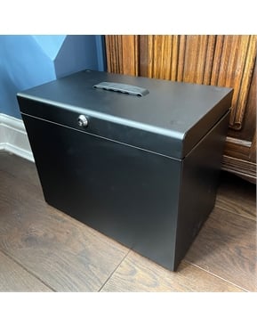 Black | Metal File Box with Files | Expert Verdict