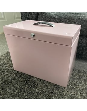 Pink | Metal File Box with Files | Expert Verdict